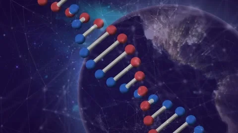 Animation of dna rotating over connectin... | Stock Video | Pond5