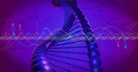Animation of dna strand and data process... | Stock Video | Pond5