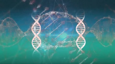 Animation of dna strand and human brain ... | Stock Video | Pond5