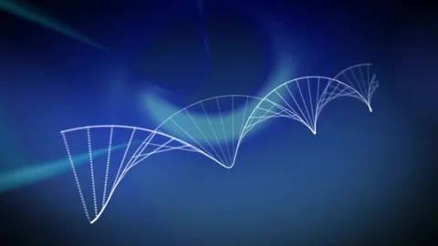 Animation of dna strand and light trails... | Stock Video | Pond5