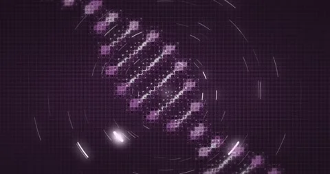 Animation of dna strand and white circle... | Stock Video | Pond5