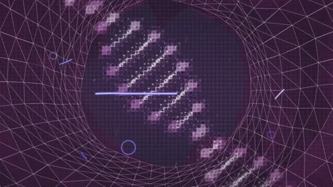 Animation of dna strand over eye icon | Stock Video | Pond5