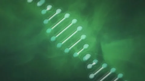 Animation of dna strand over moving gree... | Stock Video | Pond5