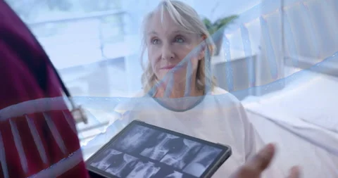 Animation of dna strand rotating over di... | Stock Video | Pond5