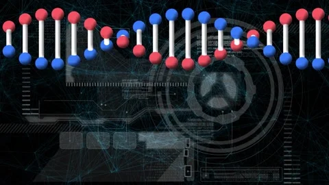 Animation of dna strand, scope scanning ... | Stock Video | Pond5