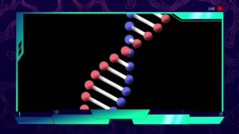 Animation of dna strand spinning over sc... | Stock Video | Pond5