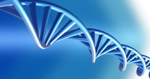 Animation of dna strand spinning over bl... | Stock Video | Pond5