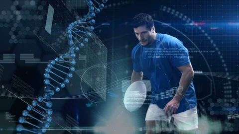 Animation of DNA strand turning with mal... | Stock Video | Pond5