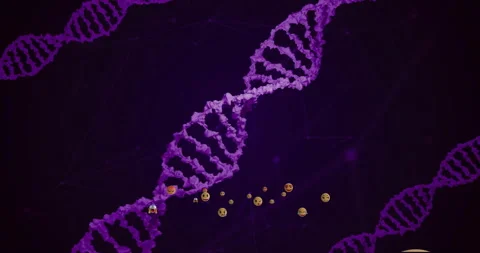 Animation of DNA strands with floating e... | Stock Video | Pond5