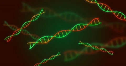 Animation of dna strands on green backgr... | Stock Video | Pond5