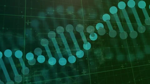 Animation of dna structures spinning ove... | Stock Video | Pond5