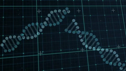 Animation of dna structures spinning ove... | Stock Video | Pond5