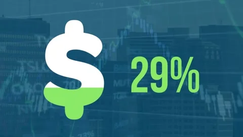 Animation of dollar bill filling up with... | Stock Video | Pond5