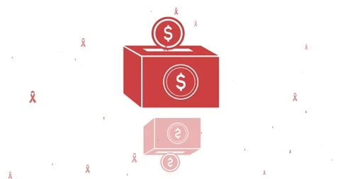 Animation of dollar money box and cancer... | Stock Video | Pond5