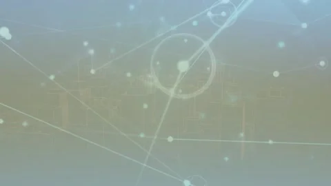 Animation of dots connected with lines a... | Stock Video | Pond5