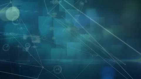 Animation of dots connected with lines a... | Stock Video | Pond5