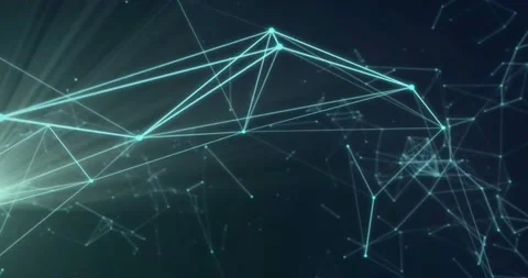 Animation of dots connected with lines a... | Stock Video | Pond5