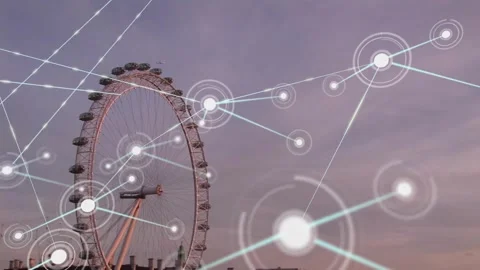 Animation of dots connected with lines o... | Stock Video | Pond5