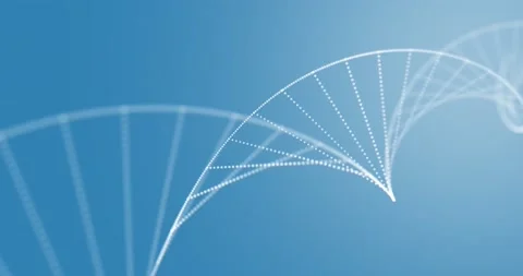 Animation of dots forming dna helix agai... | Stock Video | Pond5