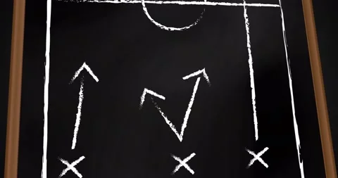Animation of drawing of game plan over b... | Stock Video | Pond5