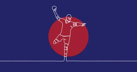 Animation of drawing of male handball pl... | Stock Video | Pond5