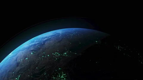 Animation of Earth seen from space, the ... | Stock Video | Pond5