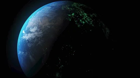 Animation of Earth seen from space, the ... | Stock Video | Pond5
