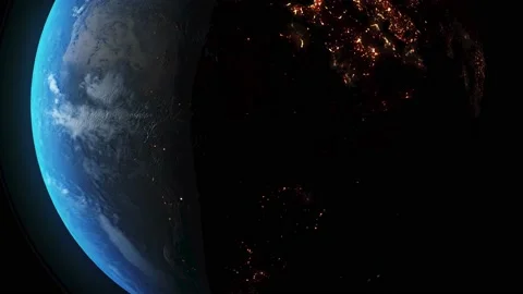 Animation of Earth seen from space, the ... | Stock Video | Pond5