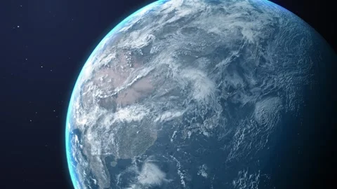 Animation of Earth seen from space, the ... | Stock Video | Pond5