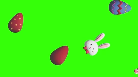 Animation of Easter elements on green sc... | Stock Video | Pond5
