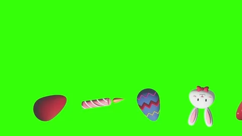 Animation of Easter elements on green sc... | Stock Video | Pond5