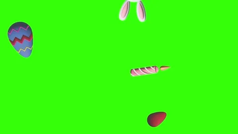 Animation of Easter elements on green sc... | Stock Video | Pond5