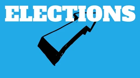 Animation of elections text over arrow i... | Stock Video | Pond5