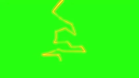 Animation electric on green screen backg... | Stock Video | Pond5