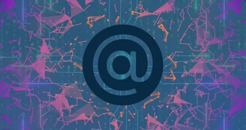 Animation of email icon, connections, co... | Stock Video | Pond5