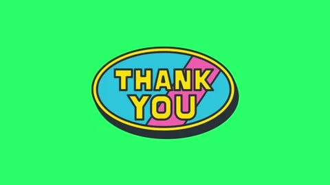 Animation emotional text THANK YOU on gr... | Stock Video | Pond5