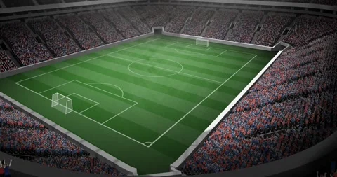 Animation of empty football pitch in spo... | Stock Video | Pond5