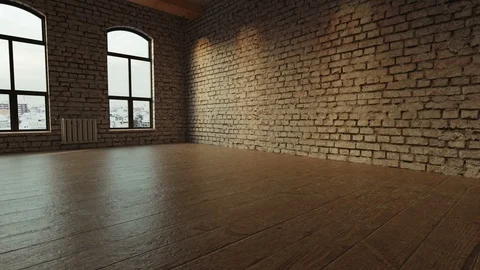 animation of empty studio loft with whit... | Stock Video | Pond5