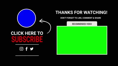 Animation End screen YouTube channel wit... | Stock Video | Pond5