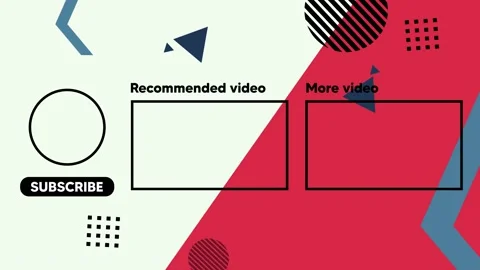 Animation end screen YouTube channel wit... | Stock Video | Pond5