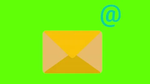 Animation of an envelope and email symbo... | Stock Video | Pond5