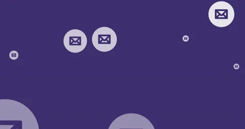 Animation of envelope icons flying up on... | Stock Video | Pond5