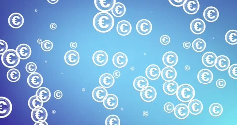 Animation of euro currency signs pulsati... | Stock Video | Pond5