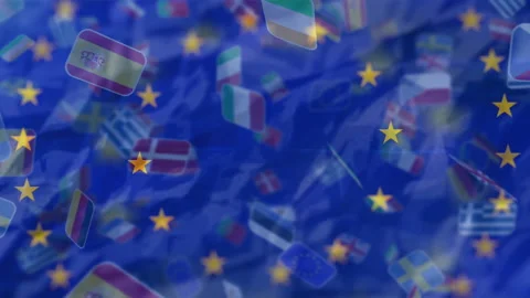 Animation of European Union flag | Stock Video | Pond5
