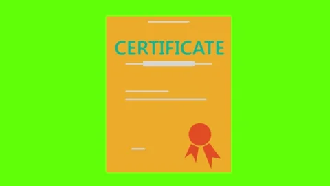 Animation of an example of a certificate... | Stock Video | Pond5
