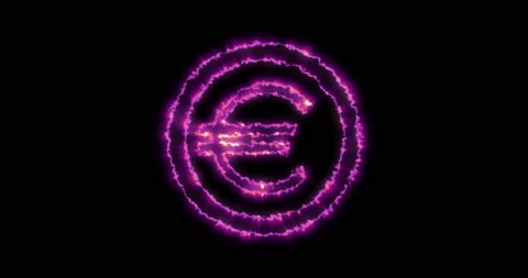 Animation of the explosion euro symbol w... | Stock Video | Pond5