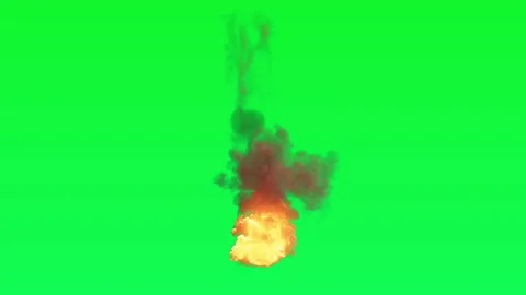 Animation of explosion of fireball and s... | Stock Video | Pond5