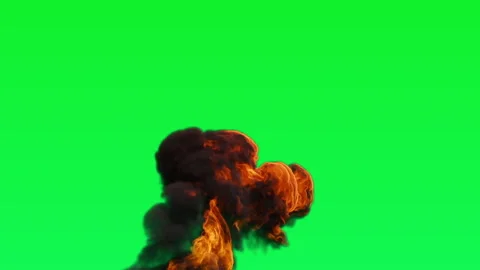 Animation of explosion of fireball and s... | Stock Video | Pond5