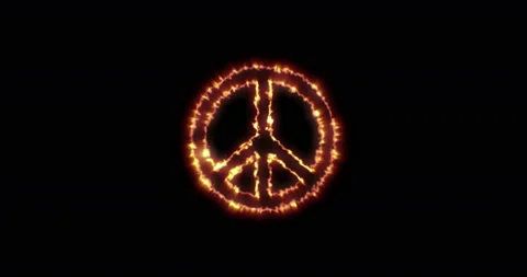 Animation of the explosion peace symbol ... | Stock Video | Pond5