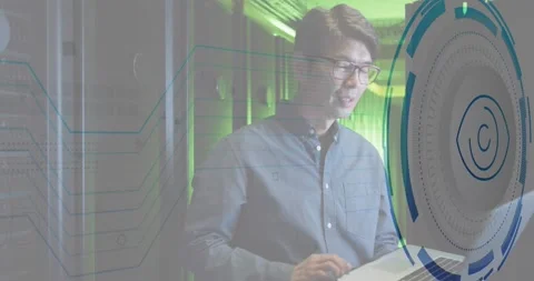 Animation of eye retina scanner against ... | Stock Video | Pond5